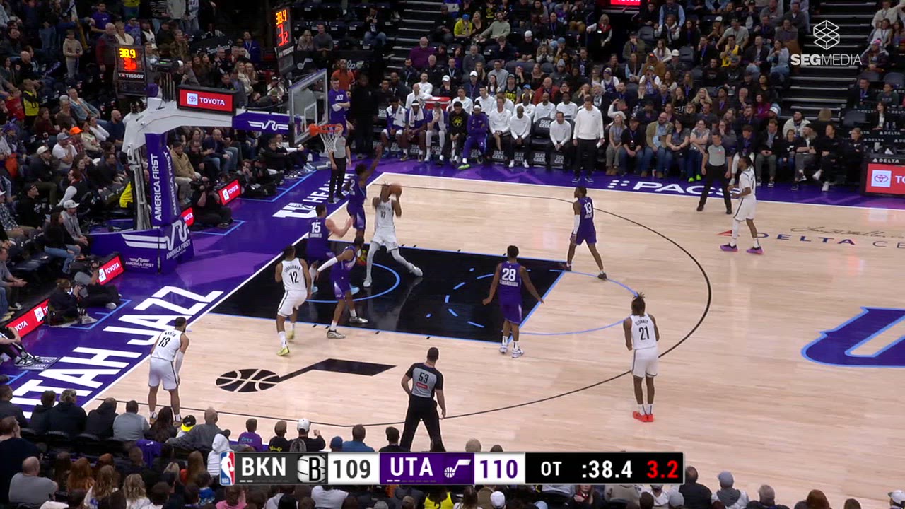24-Second Shot Clock Reset: Nets @ Jazz | NBA Official