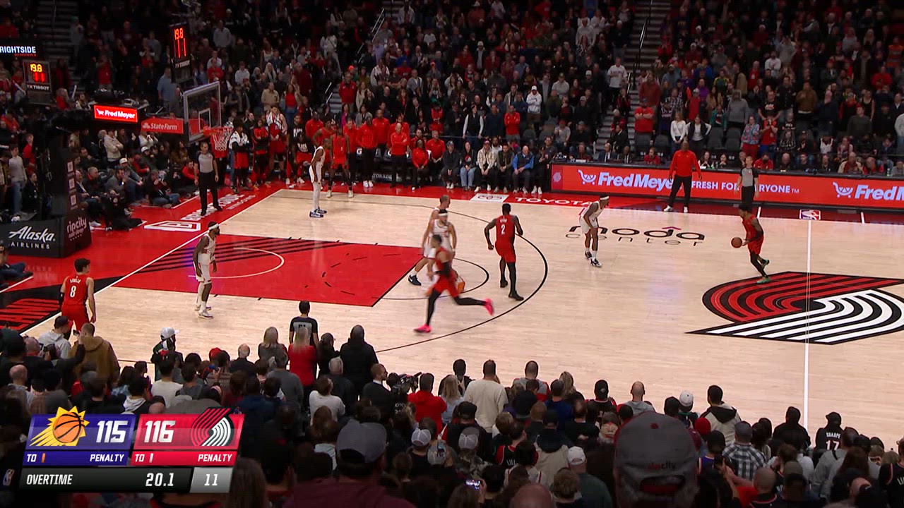 24-Second Shot Clock Reset: Suns @ Trail Blazers | NBA Official