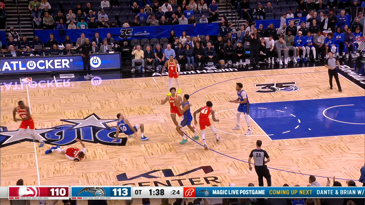 Restricted Area Block/Charge: Hawks @ Magic | NBA Official