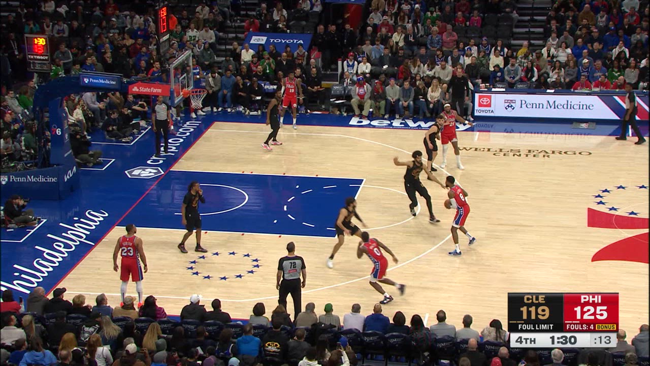 Restricted Area Block/Charge: Cavaliers @ 76ers | NBA Official