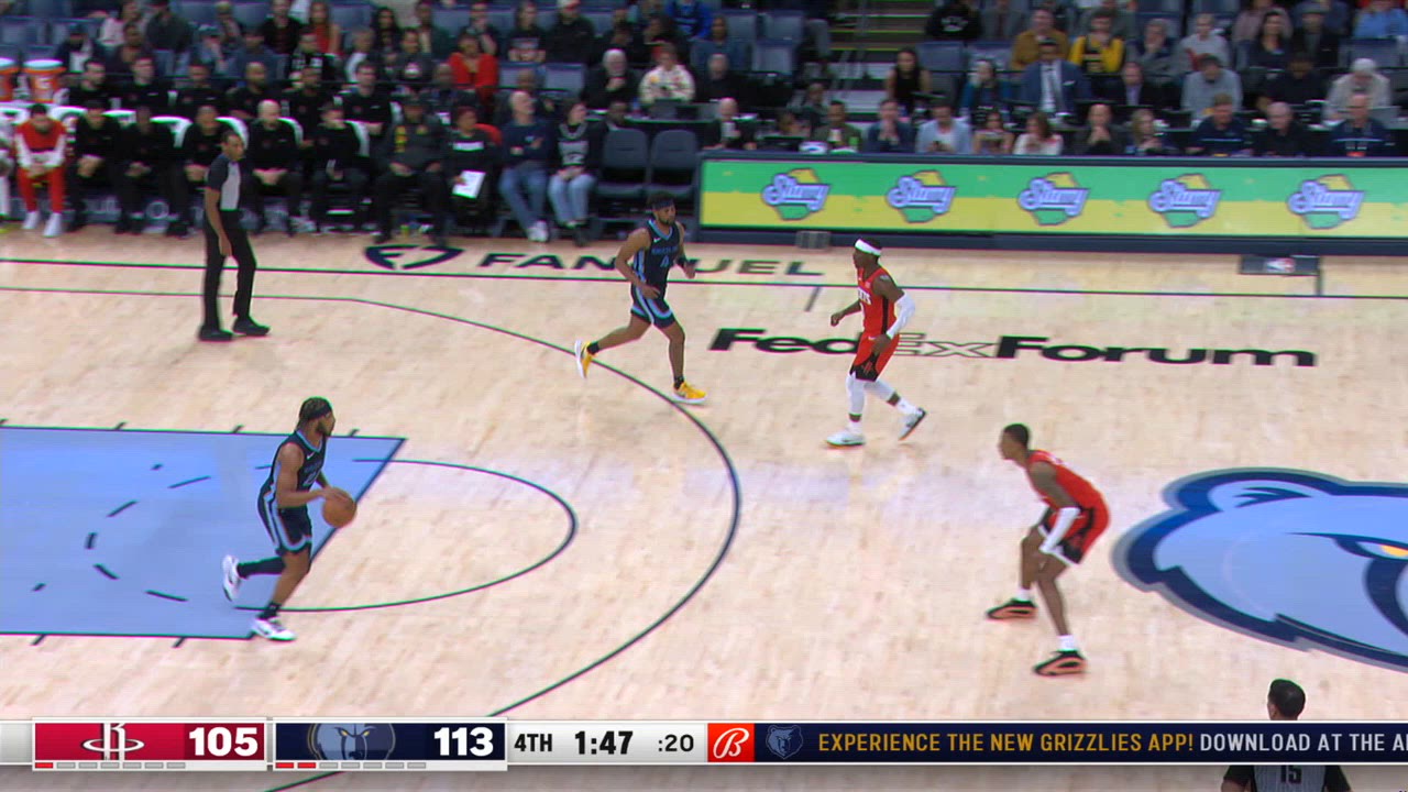 Restricted Area Block/Charge: Rockets @ Grizzlies | NBA Official