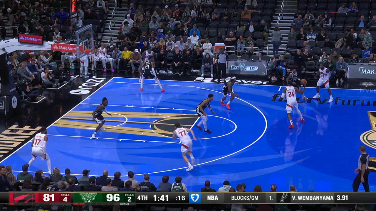 Goaltending/Basket Interference: Raptors @ Bucks | NBA Official