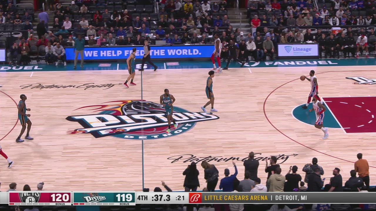 Challenge of Called Foul: Nets @ Pistons | NBA Official