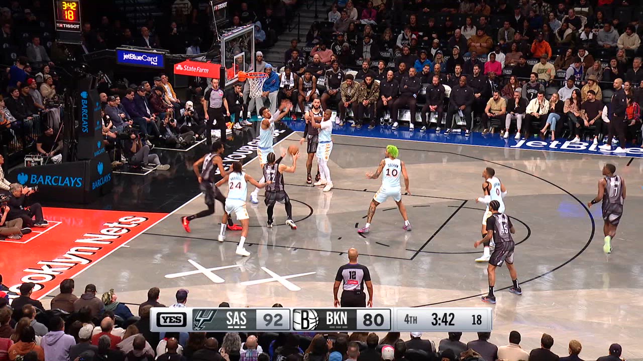 Challenge Goaltending/BI: Spurs @ Nets | NBA Official
