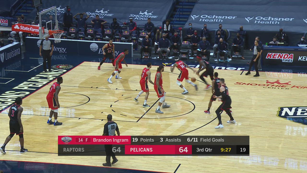 Two-Point/Three-Point Field Goal: Raptors @ Pelicans | NBA Official