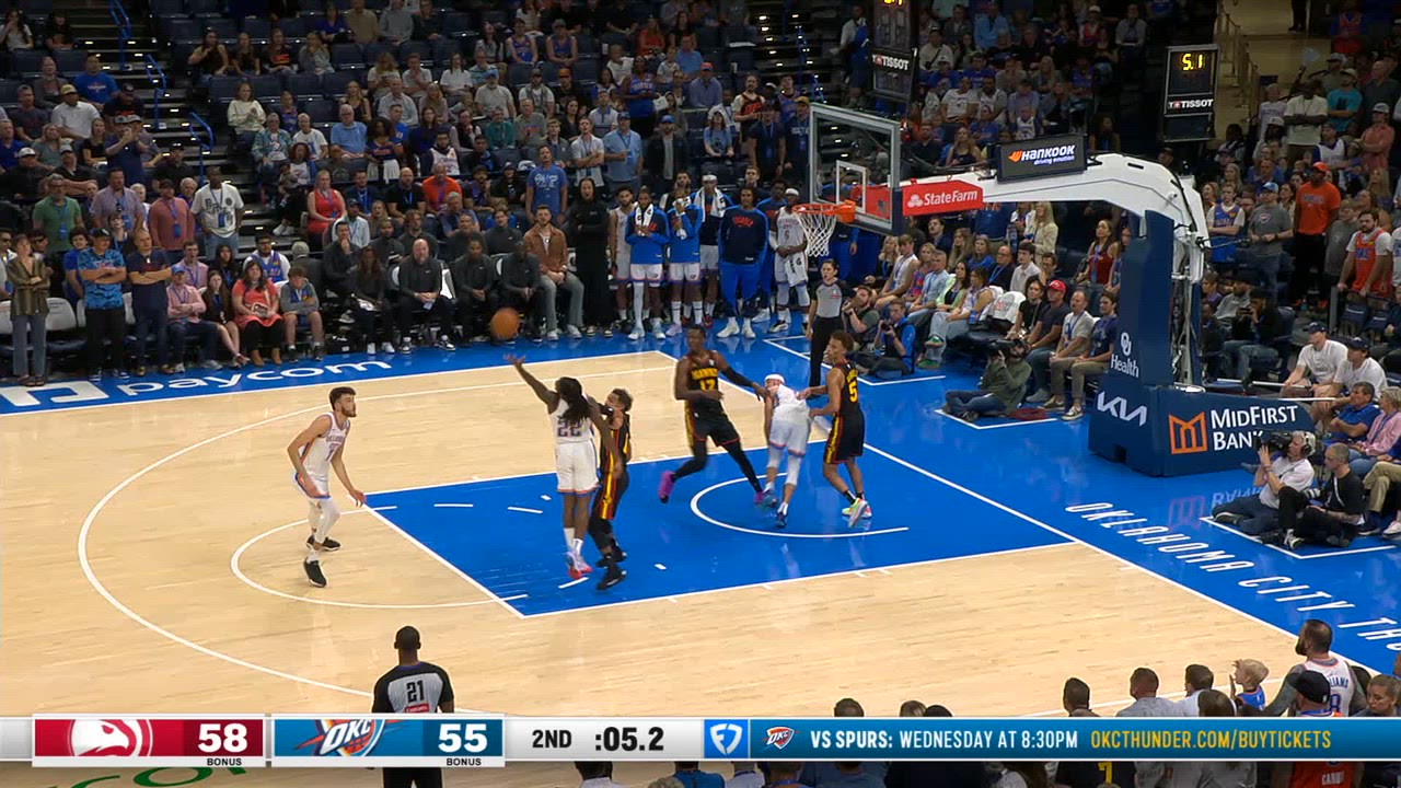 Last Second Field Goal: Hawks @ Thunder | NBA Official