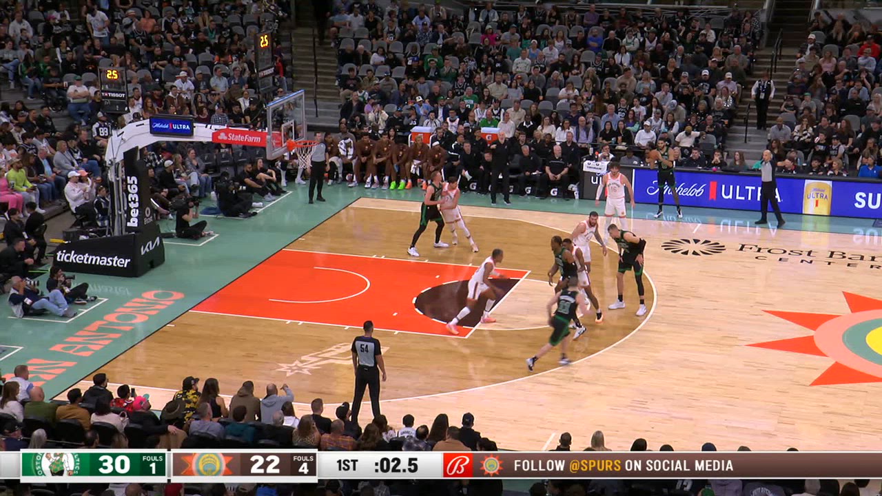 Last Second Field Goal: Celtics @ Spurs | NBA Official