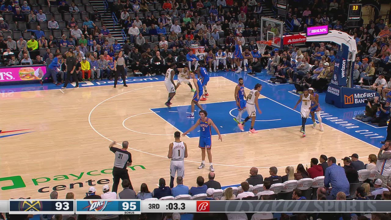 Last Second Field Goal: Nuggets @ Thunder | NBA Official
