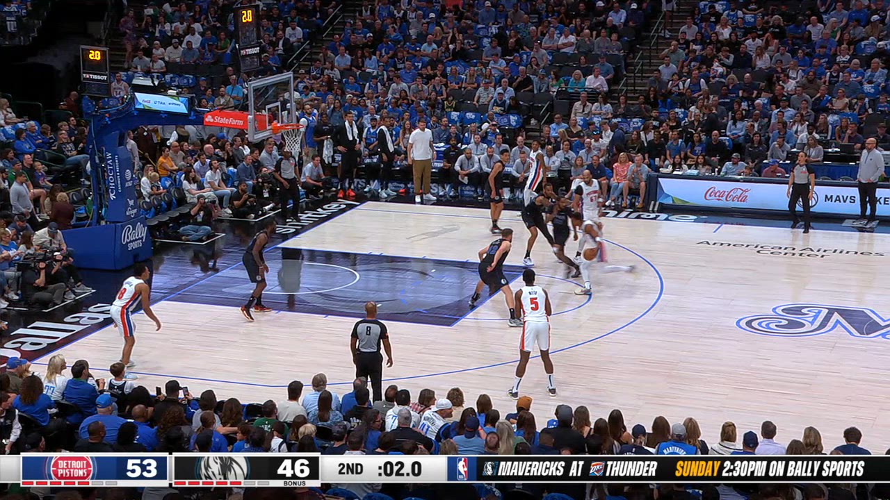 Last Second Field Goal: Pistons @ Mavericks | NBA Official