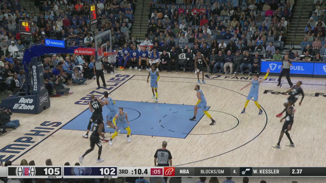 Last Second Field Goal: Clippers @ Grizzlies | NBA Official