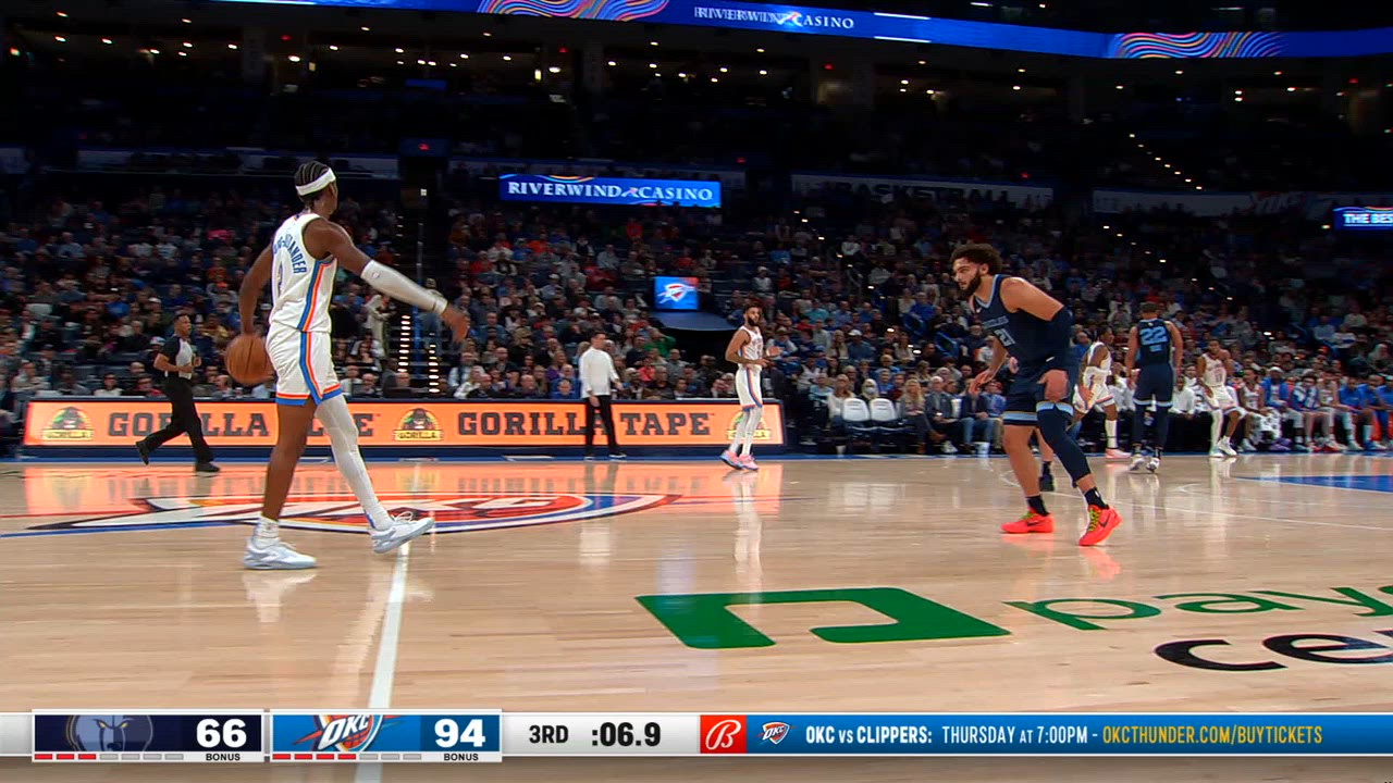 Last Second Field Goal: Grizzlies @ Thunder | NBA Official