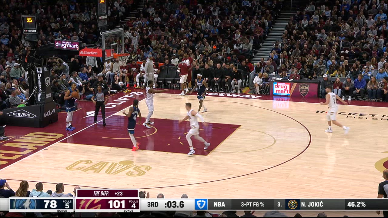 Last Second Field Goal: Timberwolves @ Cavaliers | NBA Official