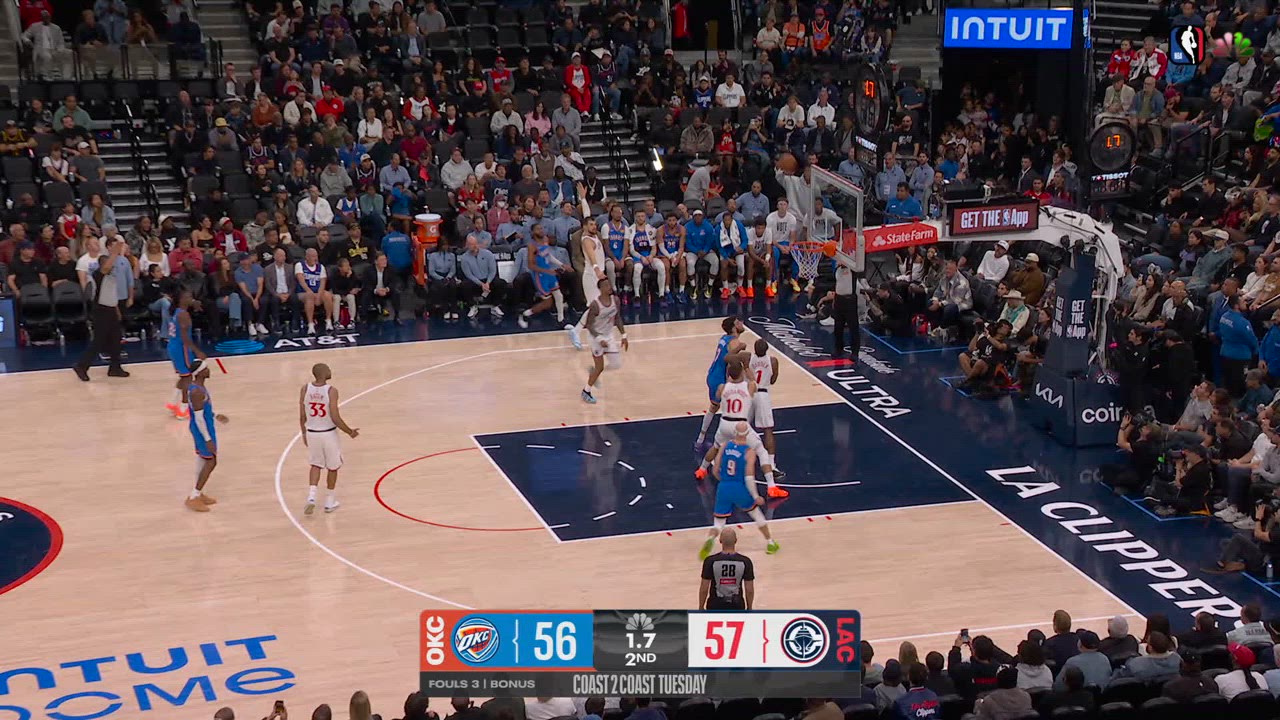 Last Second Field Goal: Thunder @ Clippers | NBA Official
