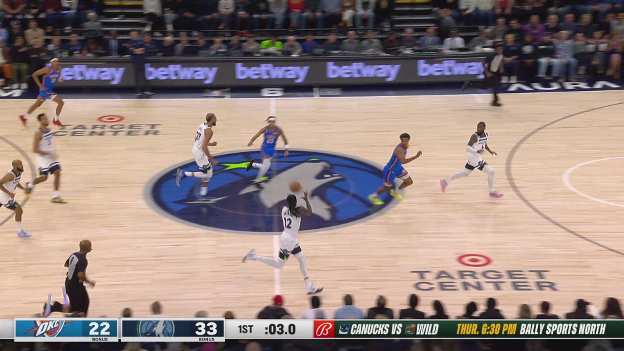Last Second Field Goal: Thunder @ Timberwolves | NBA Official