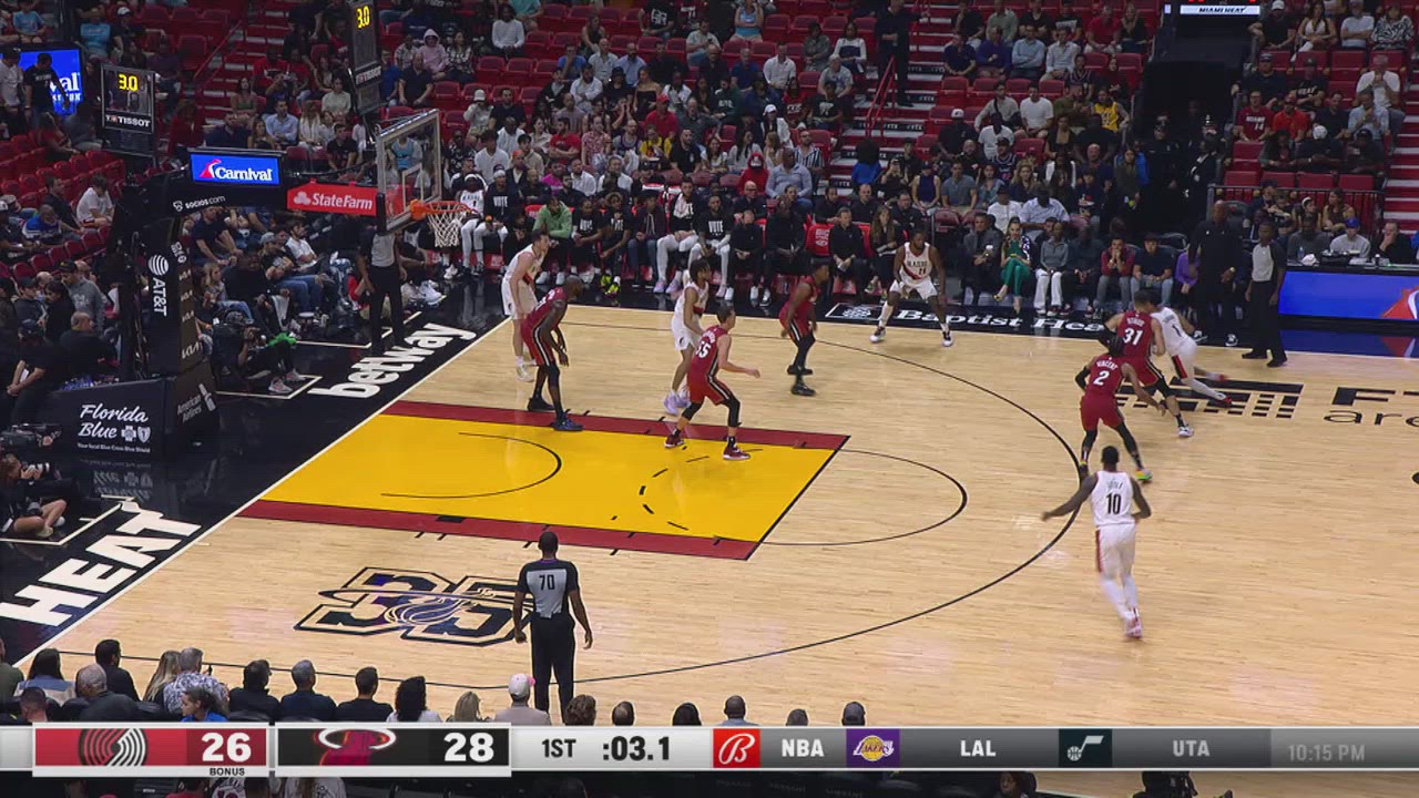 Last Second Field Goal: Trail Blazers @ Heat | NBA Official