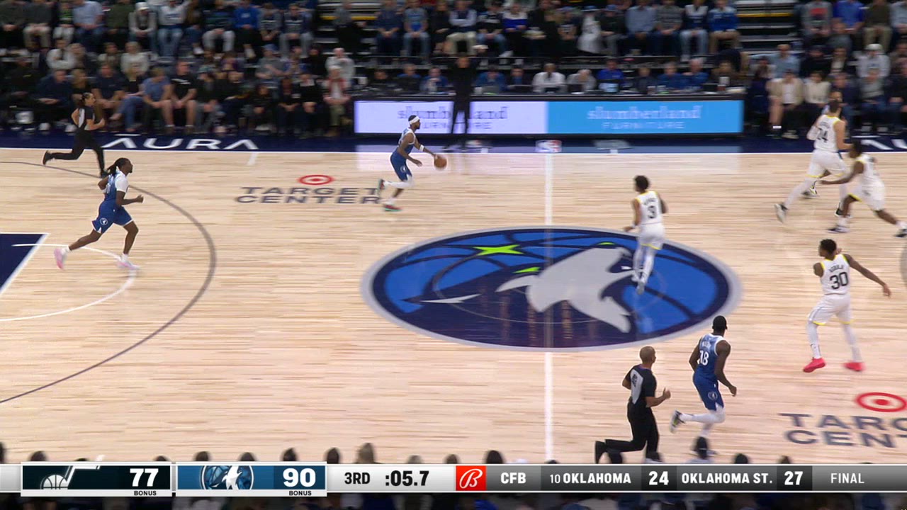 Last Second Field Goal: Jazz @ Timberwolves | NBA Official