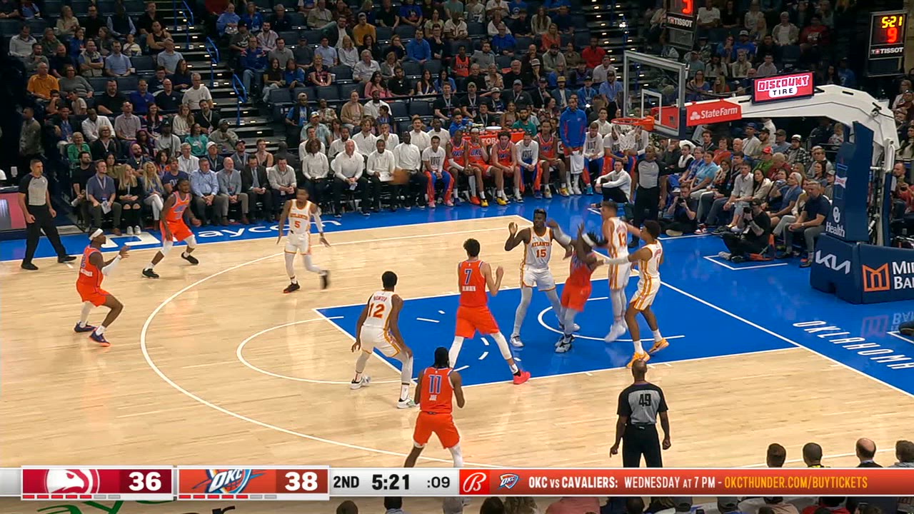 Two-Point/Three-Point Field Goal: Hawks @ Thunder | NBA Official