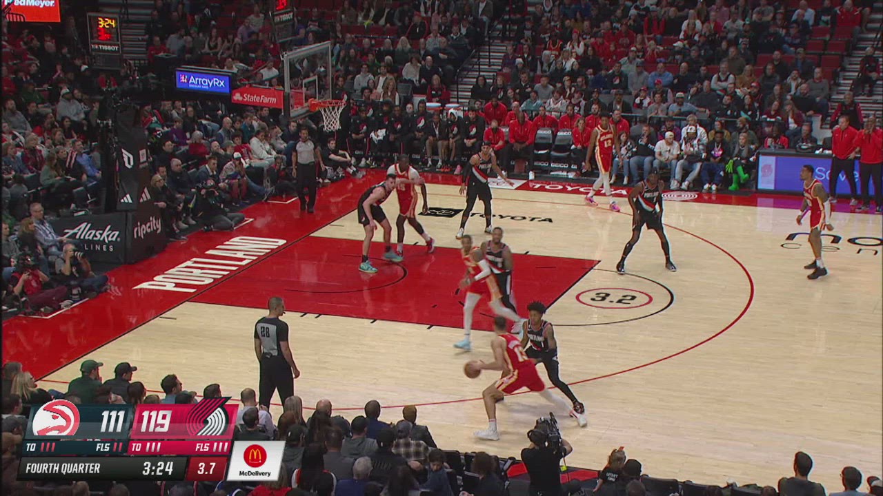 Two-Point/Three-Point Field Goal: Hawks @ Trail Blazers | NBA Official