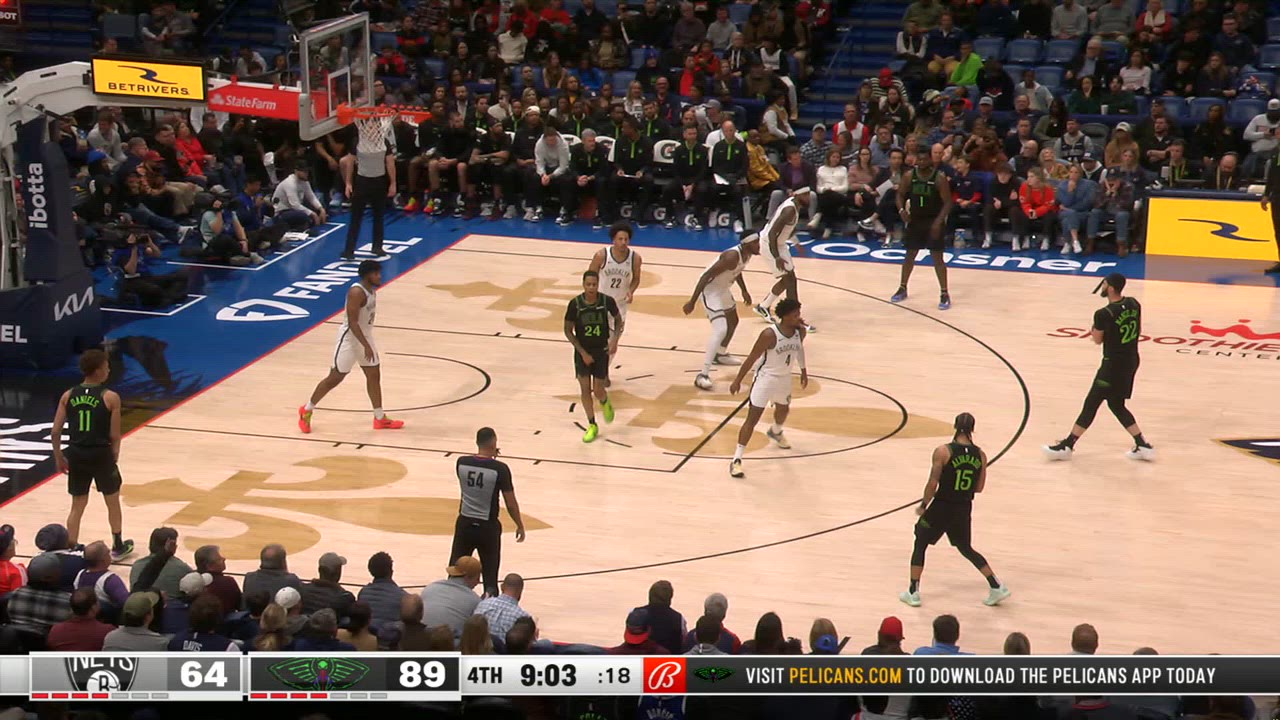 Two-Point/Three-Point Field Goal: Nets @ Pelicans | NBA Official