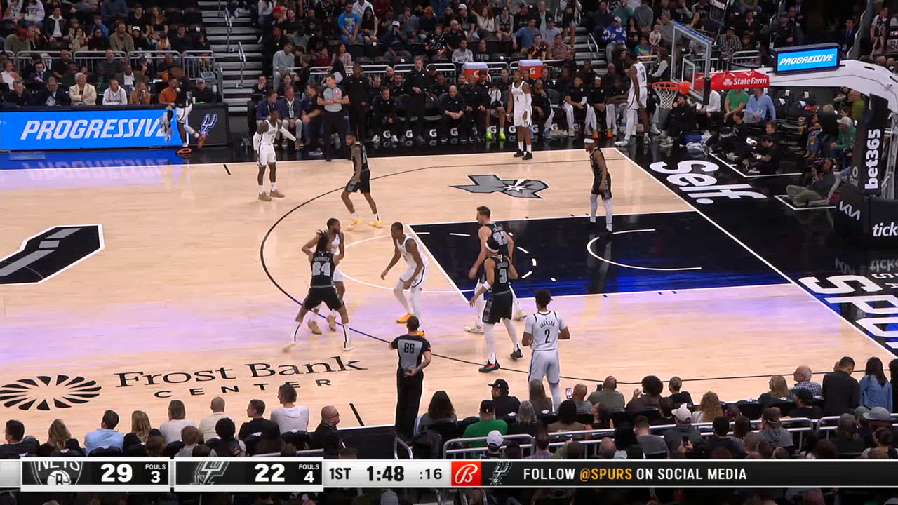 Two-Point/Three-Point Field Goal: Nets @ Spurs | NBA Official