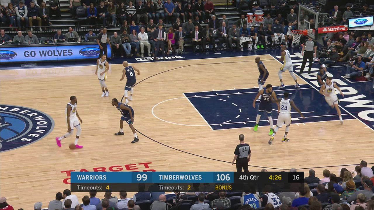 Two-Point/Three-Point Field Goal: Warriors @ Timberwolves | NBA Official