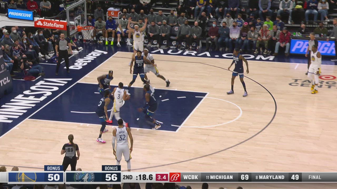 Two-Point/Three-Point Field Goal: Warriors @ Timberwolves | NBA Official