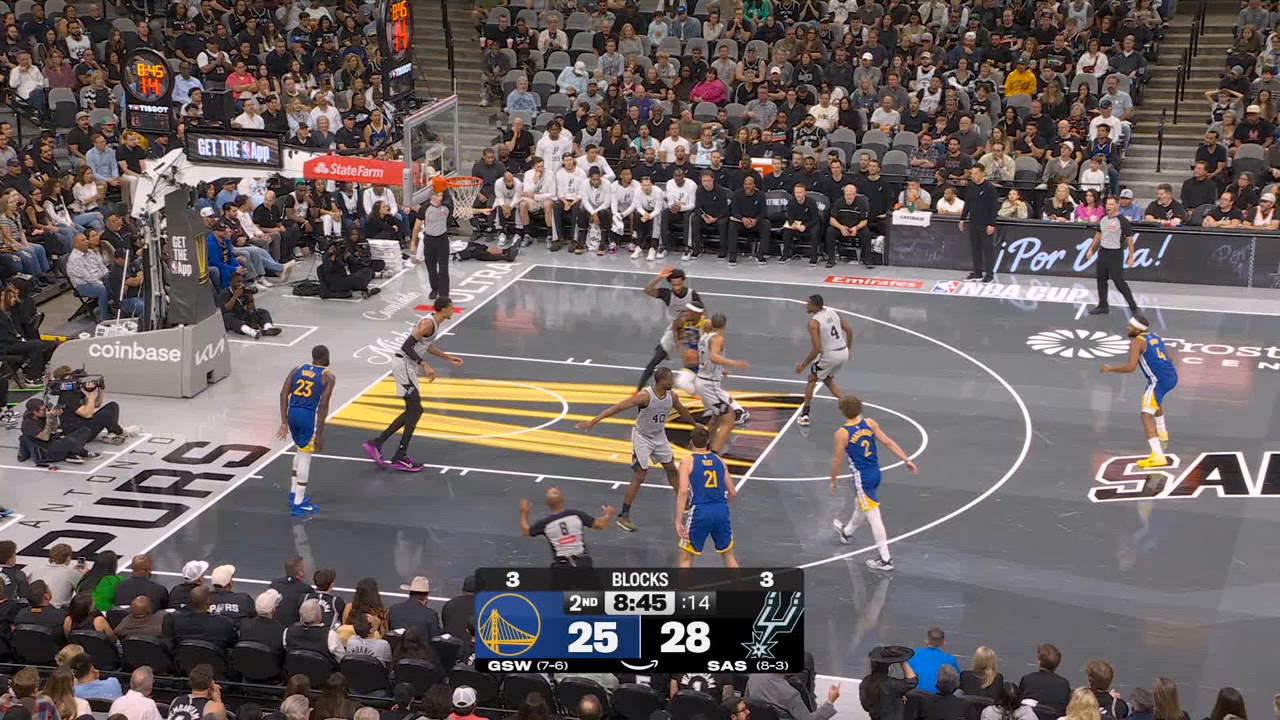 Two-Point/Three-Point Field Goal: Warriors @ Spurs | NBA Official