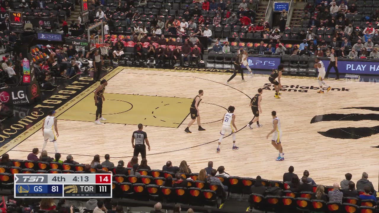 Two-Point/Three-Point Field Goal: Warriors @ Raptors | NBA Official