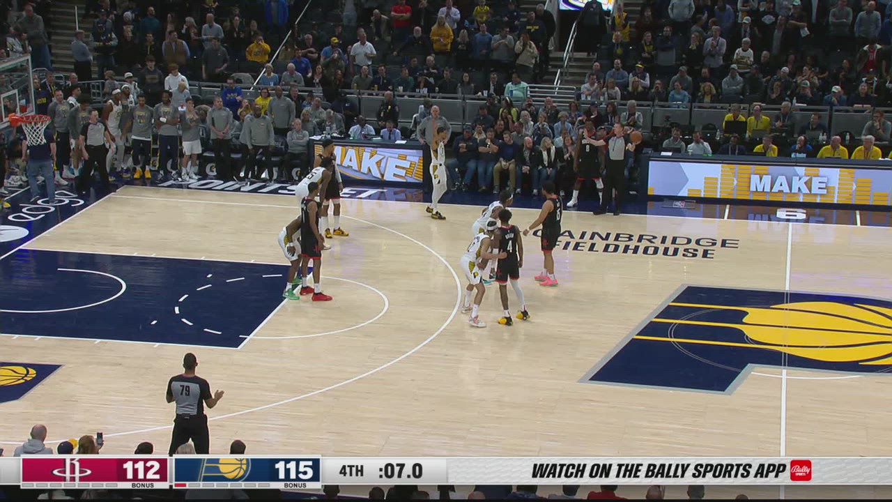 Two-Point/Three-Point Field Goal: Rockets @ Pacers | NBA Official