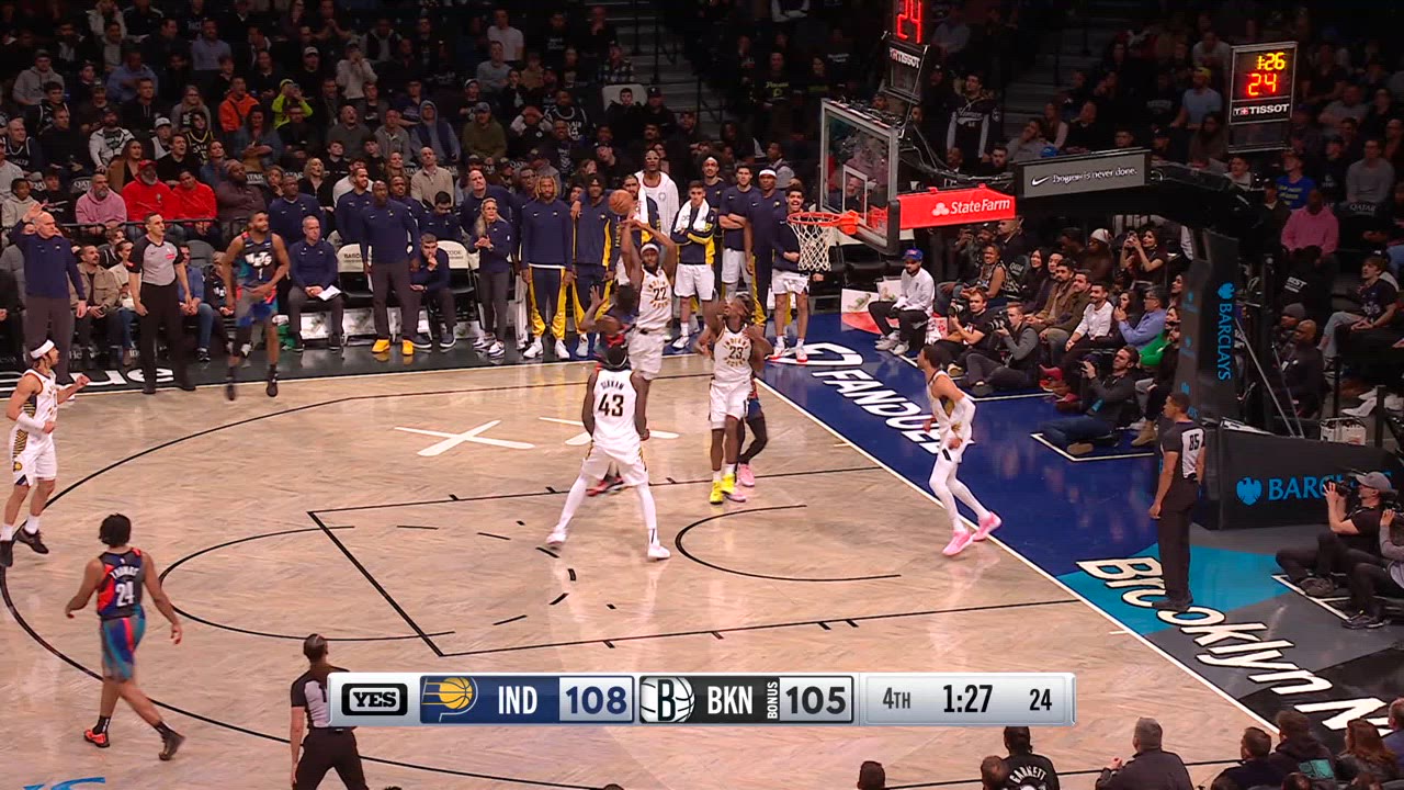 Two-Point/Three-Point Field Goal: Pacers @ Nets | NBA Official