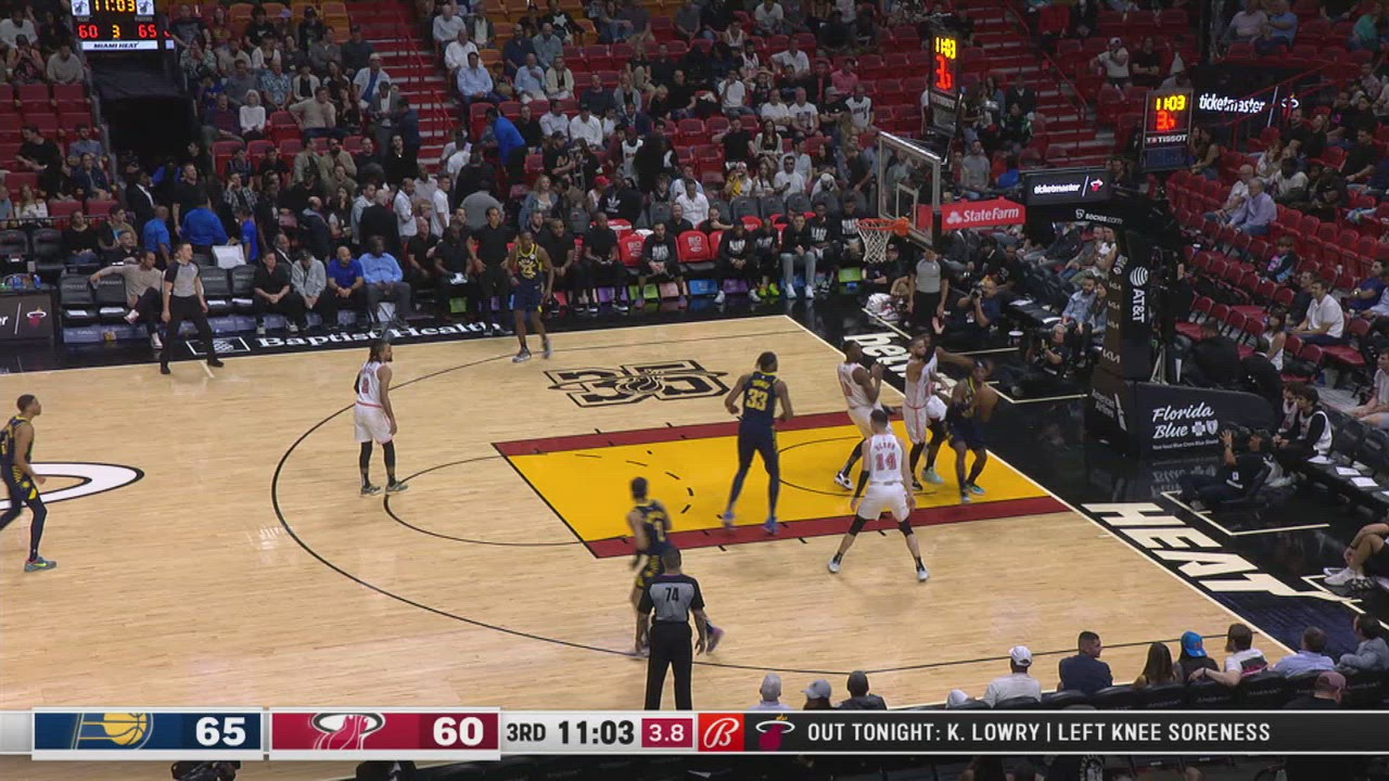 Two-Point/Three-Point Field Goal: Pacers @ Heat | NBA Official