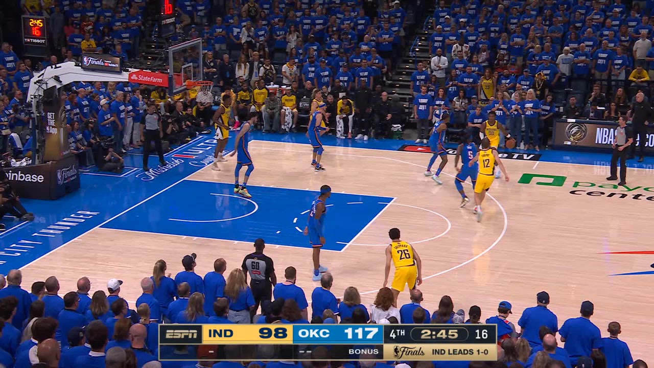 Two-Point/Three-Point Field Goal: Pacers @ Thunder | NBA Official