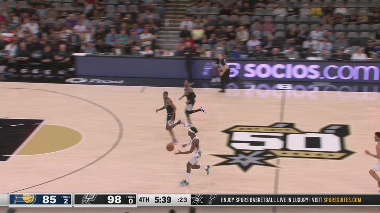 Two-Point/Three-Point Field Goal: Pacers @ Spurs | NBA Official