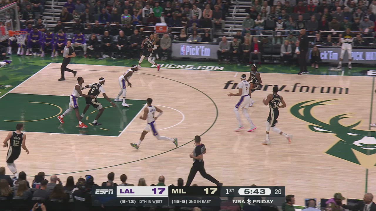 Two-Point/Three-Point Field Goal: Lakers @ Bucks | NBA Official