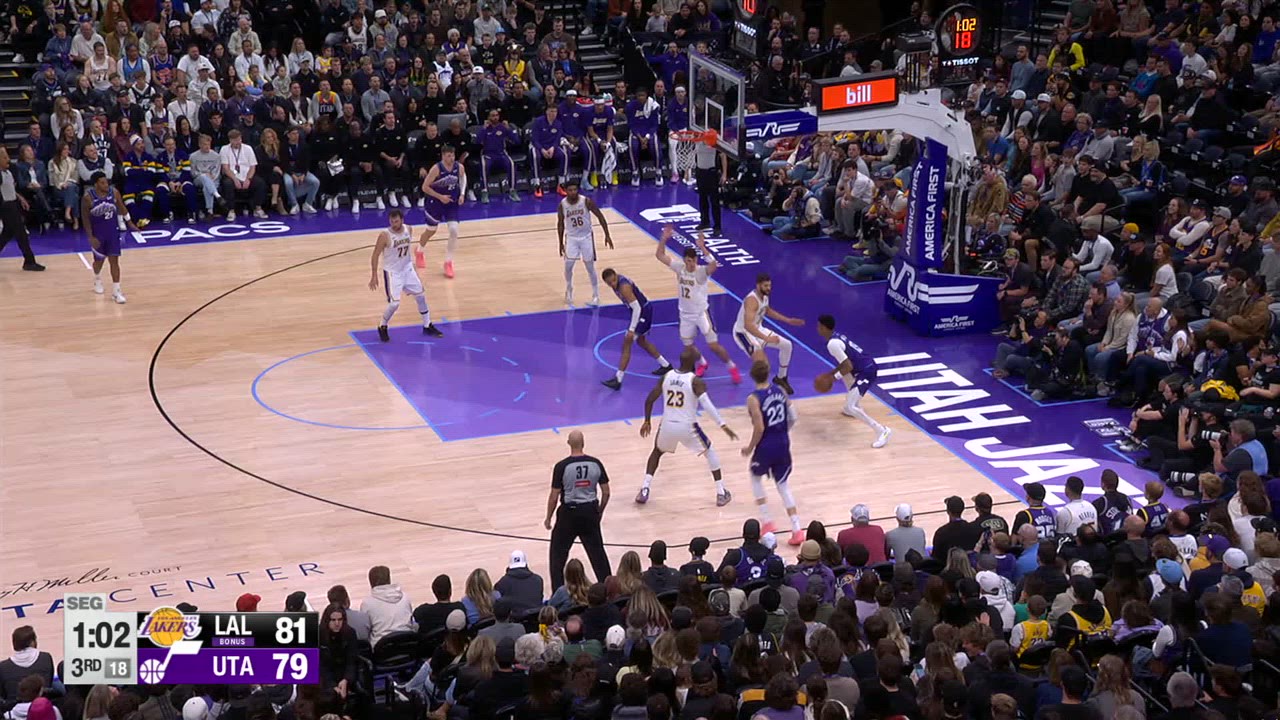 Two-Point/Three-Point Field Goal: Lakers @ Jazz | NBA Official