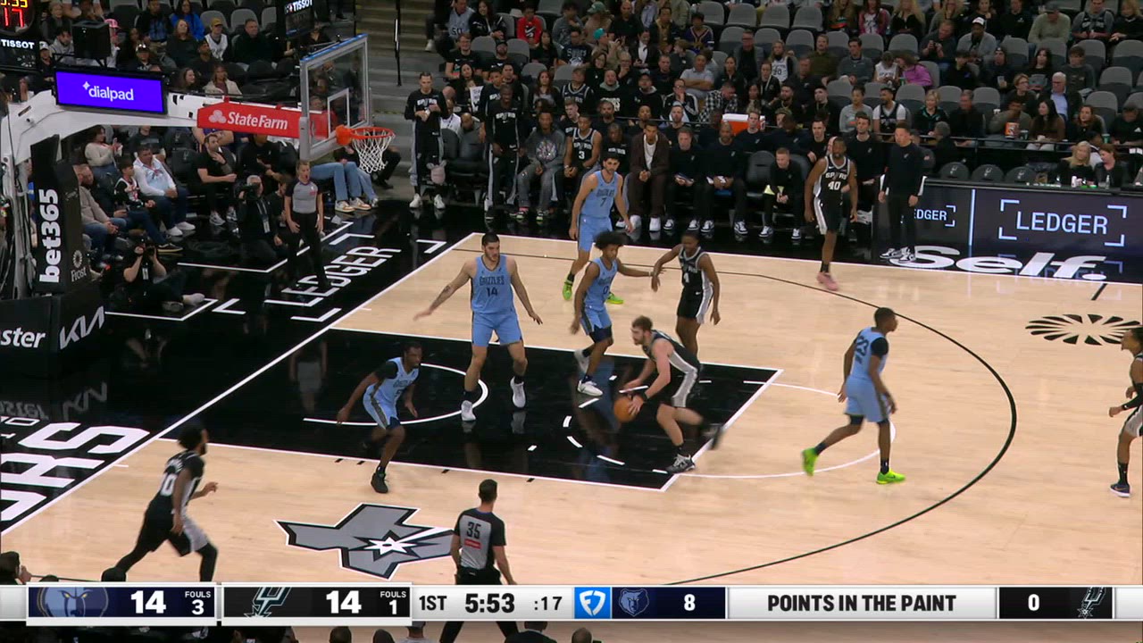 Two-Point/Three-Point Field Goal: Grizzlies @ Spurs | NBA Official