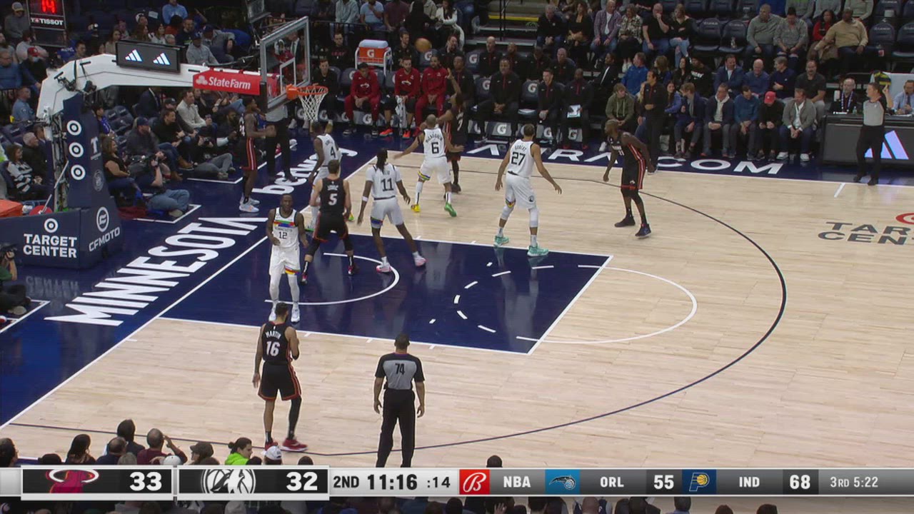 Two-Point/Three-Point Field Goal: Heat @ Timberwolves | NBA Official