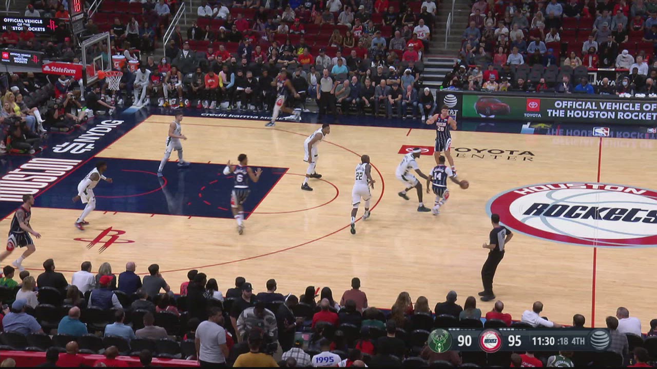 Two-Point/Three-Point Field Goal: Bucks @ Rockets | NBA Official