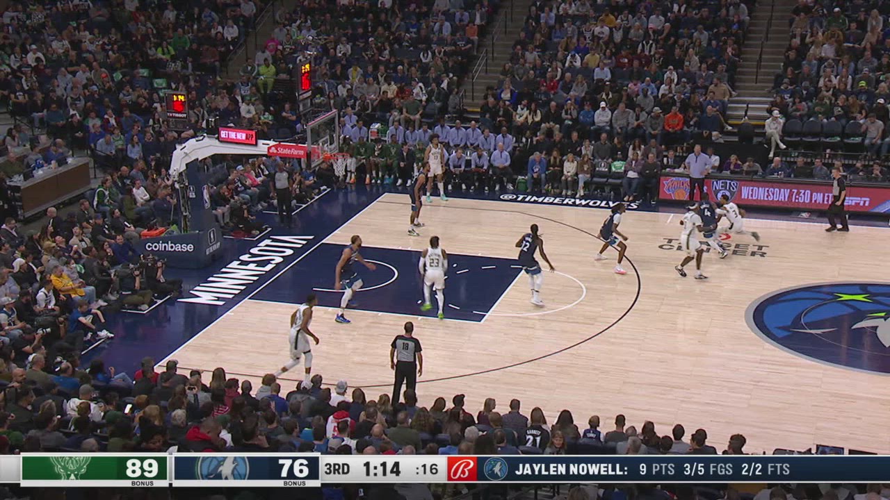 Two-Point/Three-Point Field Goal: Bucks @ Timberwolves | NBA Official