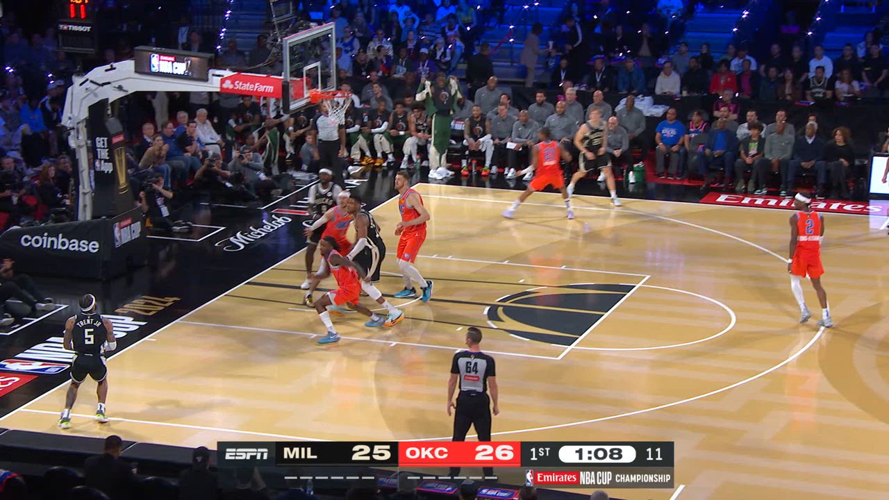 Two-Point/Three-Point Field Goal: Bucks @ Thunder | NBA Official