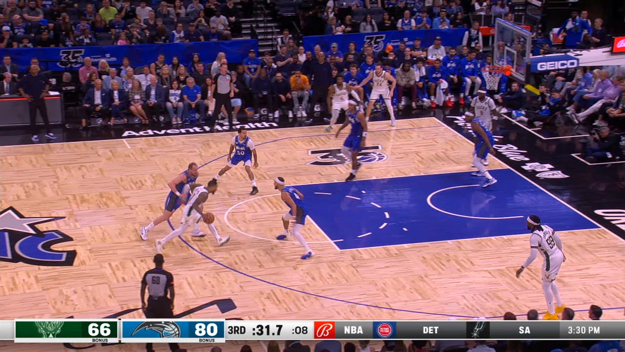 Two-Point/Three-Point Field Goal: Bucks @ Magic | NBA Official