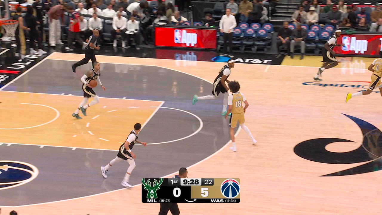 Two-Point/Three-Point Field Goal: Bucks @ Wizards | NBA Official