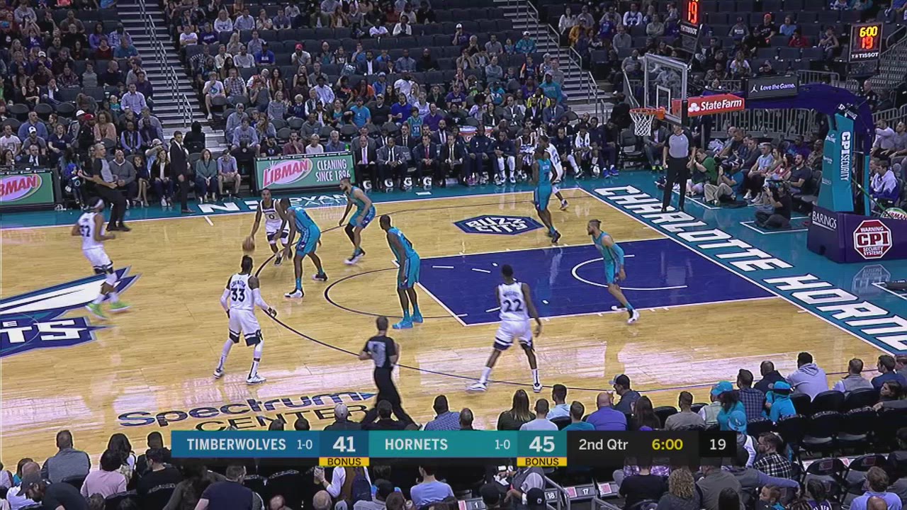Two-Point/Three-Point Field Goal: Timberwolves @ Hornets | NBA Official