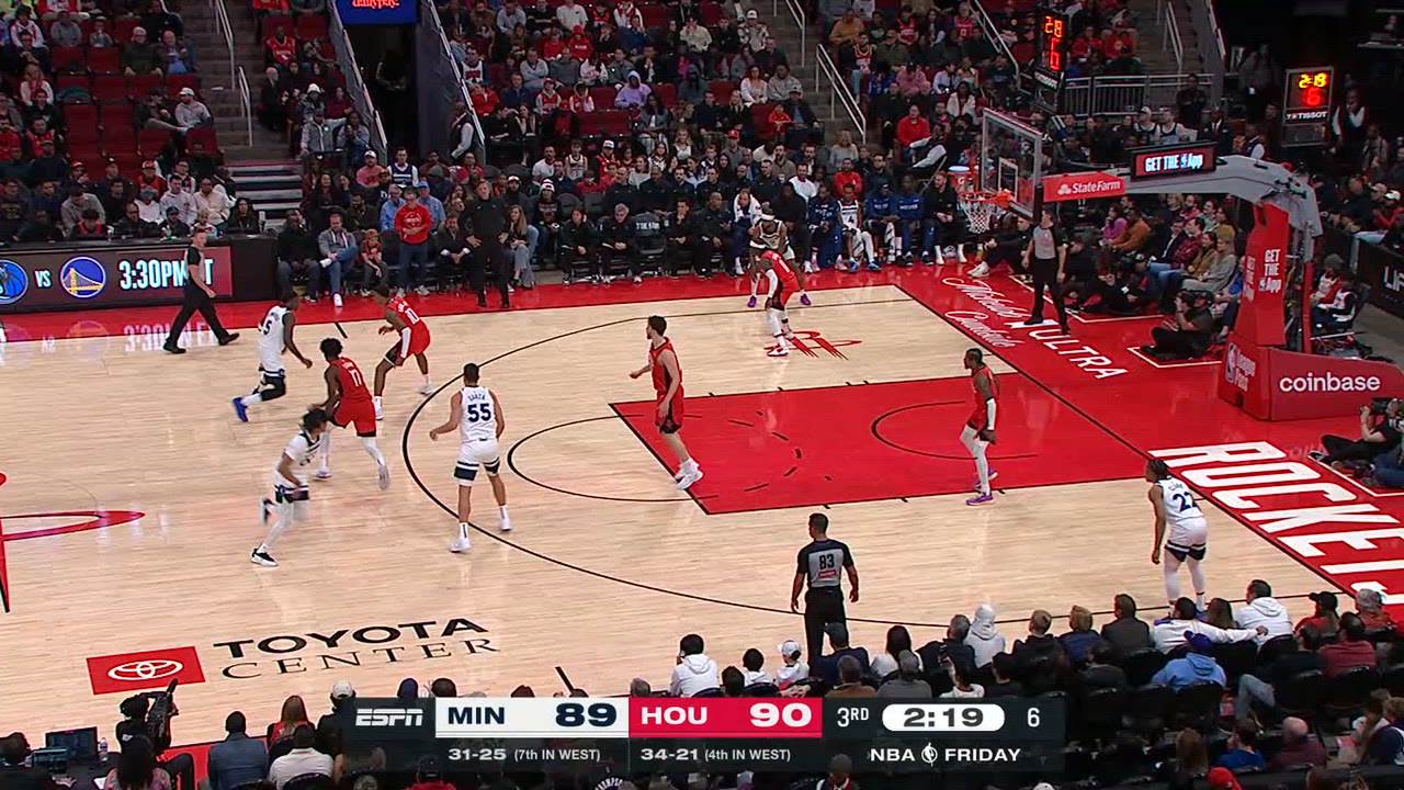 Two-Point/Three-Point Field Goal: Timberwolves @ Rockets | NBA Official