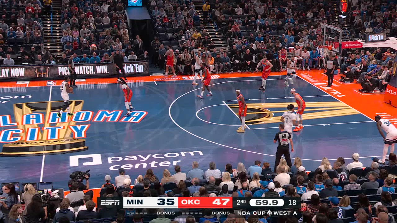 Two-Point/Three-Point Field Goal: Timberwolves @ Thunder | NBA Official