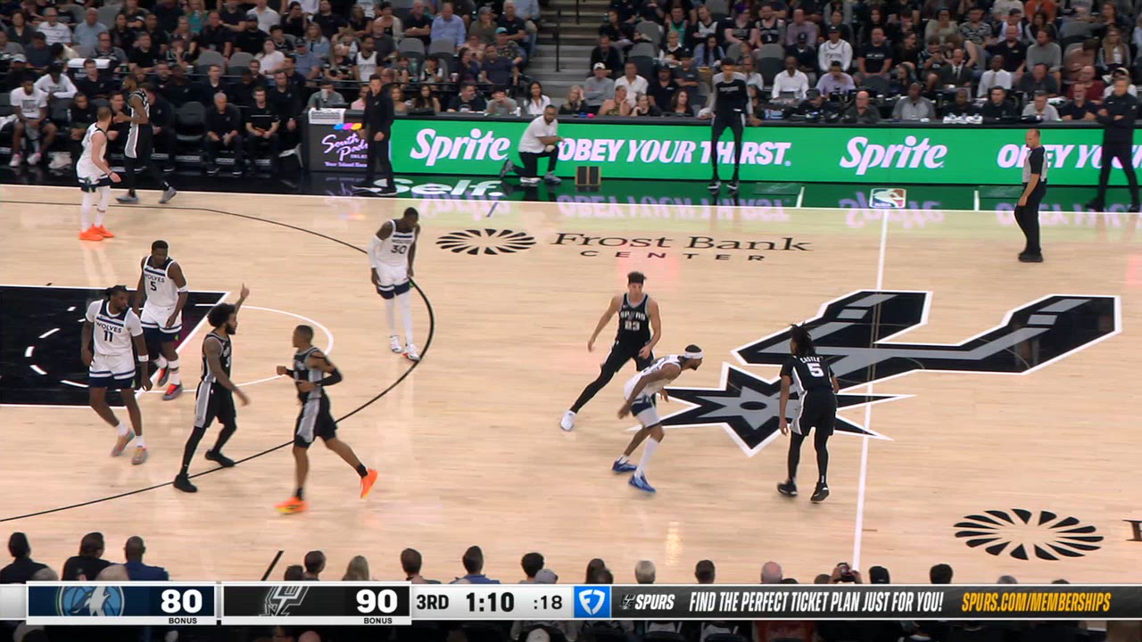 Two-Point/Three-Point Field Goal: Timberwolves @ Spurs | NBA Official