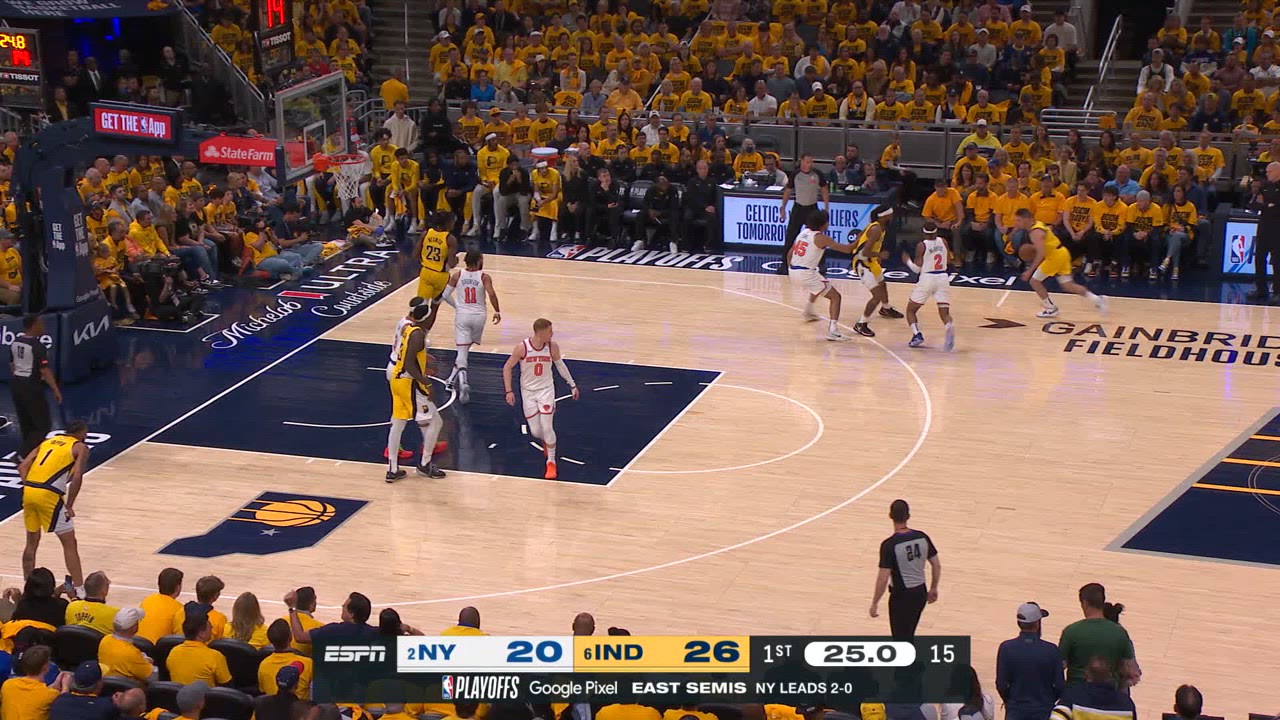 Two-Point/Three-Point Field Goal: Knicks @ Pacers | NBA Official