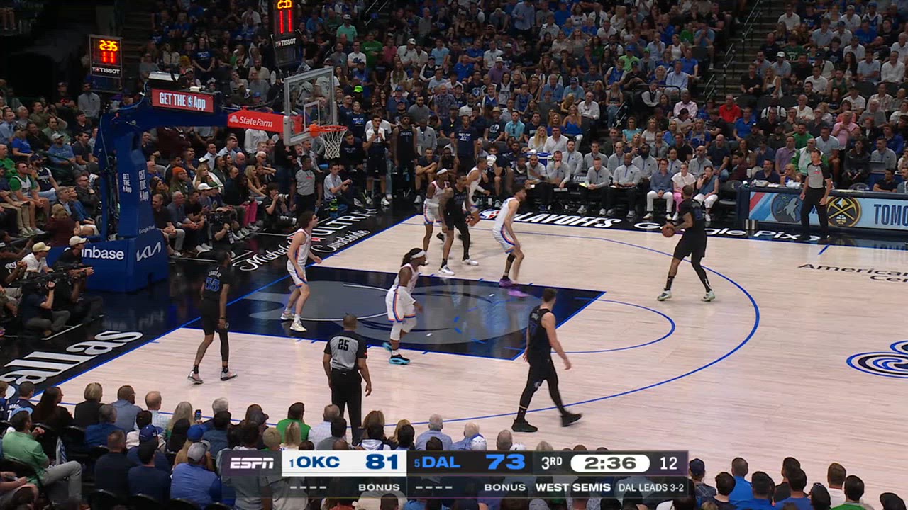 Two-Point/Three-Point Field Goal: Thunder @ Mavericks | NBA Official