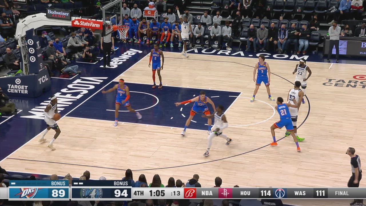 Two-Point/Three-Point Field Goal: Thunder @ Timberwolves | NBA Official