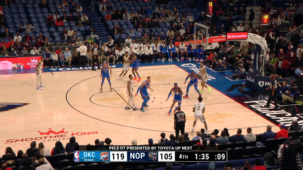 Two-Point/Three-Point Field Goal: Thunder @ Pelicans | NBA Official